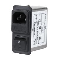 China Universal IEC Inlet EMI Filter Solder Lug Terminal Shrapnel Three In One Filter for sale