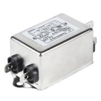 China Two Stage Power Line Filter 115V 250V Single Phase EMI Filter Metal Case for sale