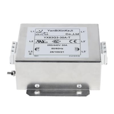 China Terminal Block Three Phase Filter High Performance EMI/RFI Filter For Servo Motor for sale