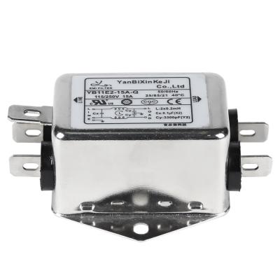 China 220V 15amps YB-E Passive Single Phase Filter Power Line Filter For Electrical Equipment for sale