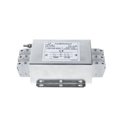 China 60A 30MHZ 440VAC Terminal Block Output Filter Three Phase EMI Filter For Automation Equipment for sale