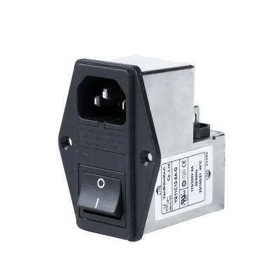 China Yanbixin 8A 250VAC Power Enrty Module Filter IEC C12 Inlet EMI Filter For Power Switch for sale