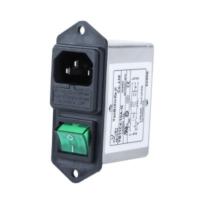 China 220V 10A IEC Inlet EMI Filter Power Entry Module Filter For Small Power Supply for sale
