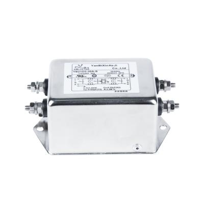 China YB21D5 Dual-stage EMI Filter 30A M4 Screw Output Filter Single Phase Filter for sale