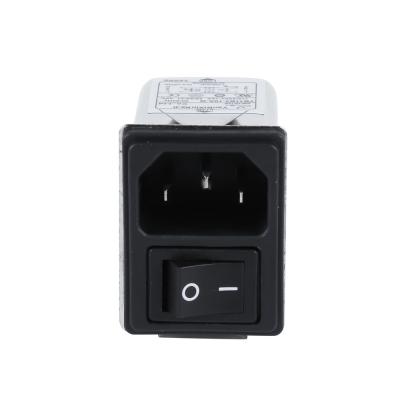 China 1A~10A IEC C14 Inlet Filter Plug In AC EMI Filter With Switch For Medical Equipment for sale