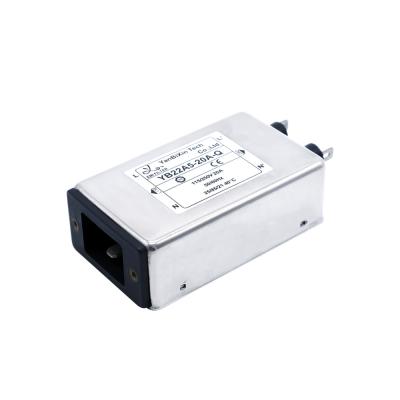 China YB22A5-20A-Q IEC Inlet EMI Filter UL Certificates 115V 250V Socket Type Mains Filter for sale