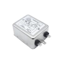 China Dual Stage IEC Inlet Filter 220V 6A Single Socket EMI Filter For Power Switch for sale