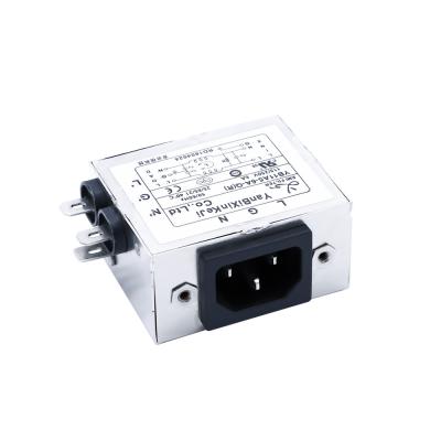China YB11A5-6A-Q(R) IEC C13 Inlet EMI Filter 115V 250V Socket Type Power Filter for sale