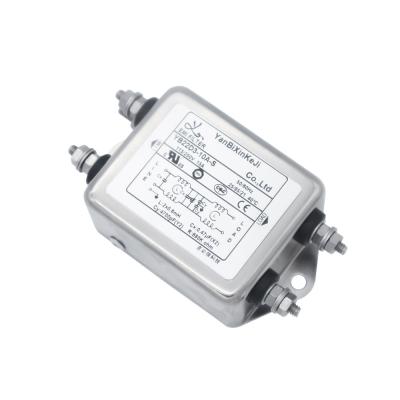 China YB22D3 M4 Screw Output EMI Power Filter 10A Two Stage Single Phase Filter for sale