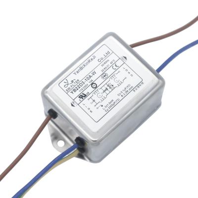 China Wire Connection EMI Power Filter YB-D2 10A Ehanced Single Phase Filter For Treadmill for sale