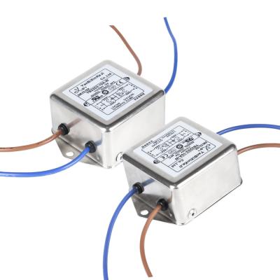 China 250V 10A D Series Single Phase Filter Dual Stage EMI Filter Wire Output Filter For Automotive for sale