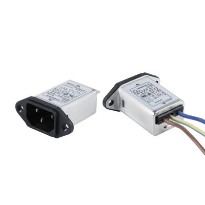 China 10A IEC 320 Inlet Filter High Efficiency Plug In RFI Filter For Household Equipment for sale