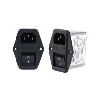China YB11C1-10A-Q Power Entry Module Filter 250VAC 10A Plug In EMI Filter for sale
