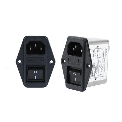 China YB11C1-10A-Q Power Entry Module Filter 250VAC 10A Plug In EMI Filter for sale