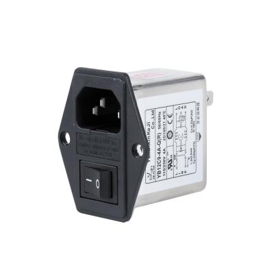 China Surface Mount 10A IEC Inlet Filter Three In One EMI Filter With Fuse And Switch for sale