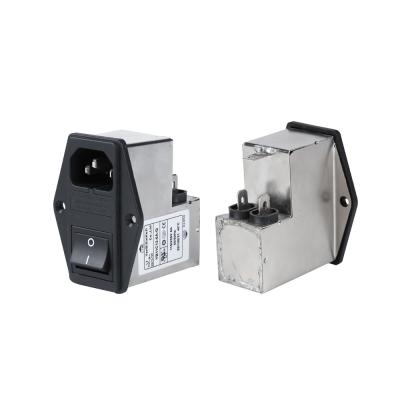 China IEC 60529 Power Entry Module Filter EMI Noise Filter With Socket Switch And Fuse for sale