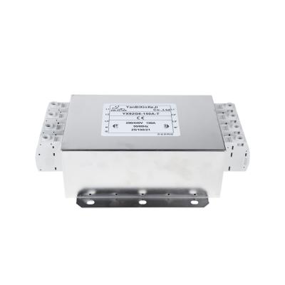China 440V Three Phase Four Wire Filter 150A EMI Suppression Filter For Industrial Application for sale