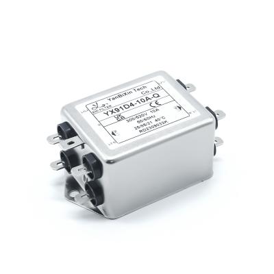 China Fast On Terminal Out Three Phase EMI Filter YX91D4 10A  Four Line Filter For Photovoltaic System for sale