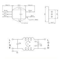 China AC Single Phase General EMI Filter 220V 1A~10A Power Line Filter For Oscillograph for sale