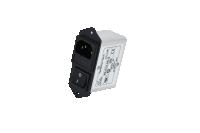 China 110V/250V AC EMI Filters 10A Power Input Module Filters With Green Switches for sale