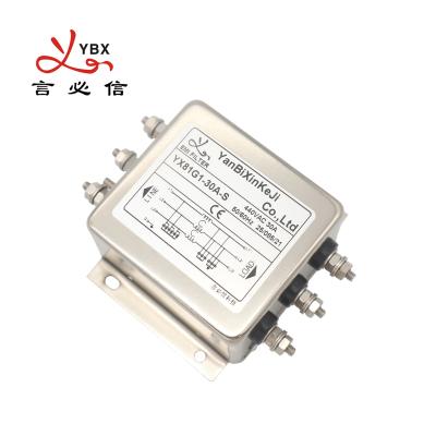 China 30A 440V Three Phase EMI Filter Inverter Power Filter Bolts Output for sale