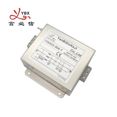 China YX83G3 Industrial Three Phase Filter Terminal Block Connertion EMI Noise Filter for sale