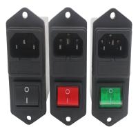 China Low pass Low-frequency IEC inlet EMI Filter With fuse-holder and switch with light for sale