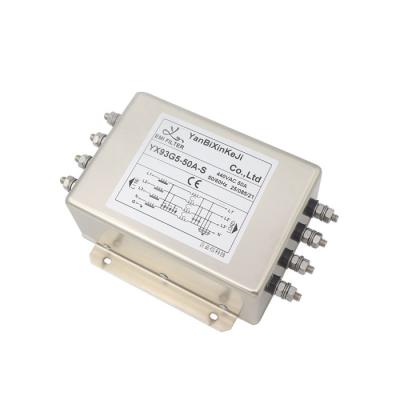 China 50A Three Phase EMI Filter Four Lin RFI Suppression Filters For Plasma Etcher for sale