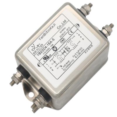 China YB22D4 Two-stage Singel Phase Filter 250V 15A Ehanced EMI Noise Filter For Electronic Equipment for sale