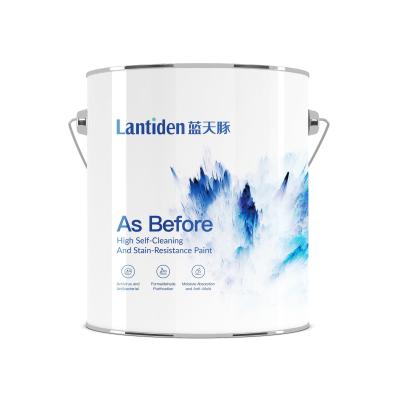 China Interior Wall Self Cleaning House Paint Stain Resistant Lotus Leaf Self Odor Removal for sale