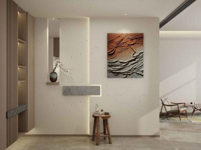 China Odor Free Texture Wall Paint Limestone Rock Flakes Feel Interior Wall Decoration Paint for sale