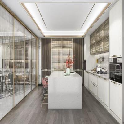 China Luxury European Style Kitchen Cabinet Custom With Soft Close Systems for sale