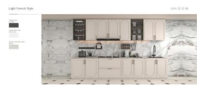 China Waterproof PET Custom Made Kitchen Cabinet Systems For Apartments for sale