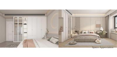 China Glass Panel Custom Wal-In Closet Systems With Open Shelving System For Home Decor for sale