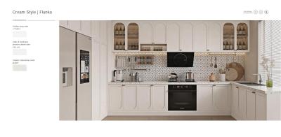 China Anti Mold Custom Kitchen Cabinet Design With Aluminum Alloy Frames CE Certificated for sale