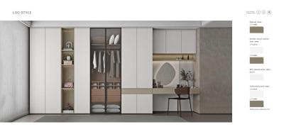 China Luxury Custom Walk-In Closets Wooden Storage System With Lighting for sale