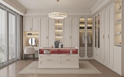 China Turnkey Whole House Customization Light French Style Modular Kitchen Cabinet Systems for sale