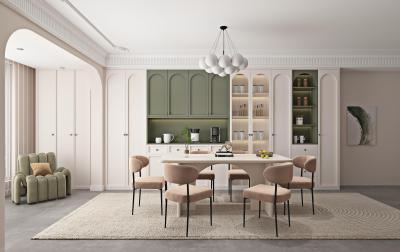 China Modern Creamy Style Whole House Customization Bespoke Villa Packages for sale