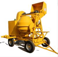 China 4 Wheel 350L Concrete Mixer 3KW Self Loading Convenient Mobile Concrete Mixer for sale