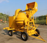 China 4 Wheel 350L Concrete Mixer 3KW Self Loading Convenient Mobile Concrete Mixer for sale