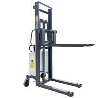 China Electric Forklift 1500 kg 1 Ton Mini Semi Electric Pallet Stacker 24V for sale