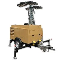 China Portable Diesel Hydraulic Lighting Tower 9m 4x500W LED Kubota Engine 230V 50Hz for sale
