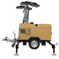 China Portable Diesel Hydraulic Lighting Tower 9m 4x500W LED Kubota Engine 230V 50Hz for sale