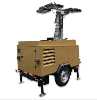 China Portable Diesel Hydraulic Lighting Tower 9m 4x500W LED Kubota Engine 230V 50Hz for sale