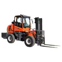 China Multipurpose Factory Farm Mud Self Loading 3ton Rough Terrain Forklift Diesel for sale