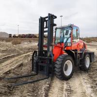 China Multipurpose Factory Farm Mud Self Loading 3ton Rough Terrain Forklift Diesel for sale