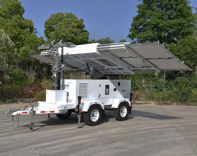China Solar Light Tower 6x470W Mono Panels 4x200W LED 120000Lm Hydraulic Lifting 360 Rotation for sale
