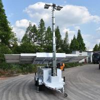 China Solar Light Tower 6x470W Mono Panels 4x200W LED 120000Lm Hydraulic Lifting 360 Rotation for sale