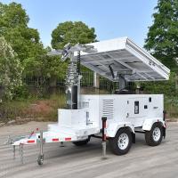 China Solar Light Tower 6x470W Mono Panels 4x200W LED 120000Lm Hydraulic Lifting 360 Rotation for sale