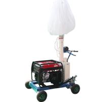 China Hand Push Mobile Light Tower 5m Mast LED Lamp Beacon Without Genset for sale